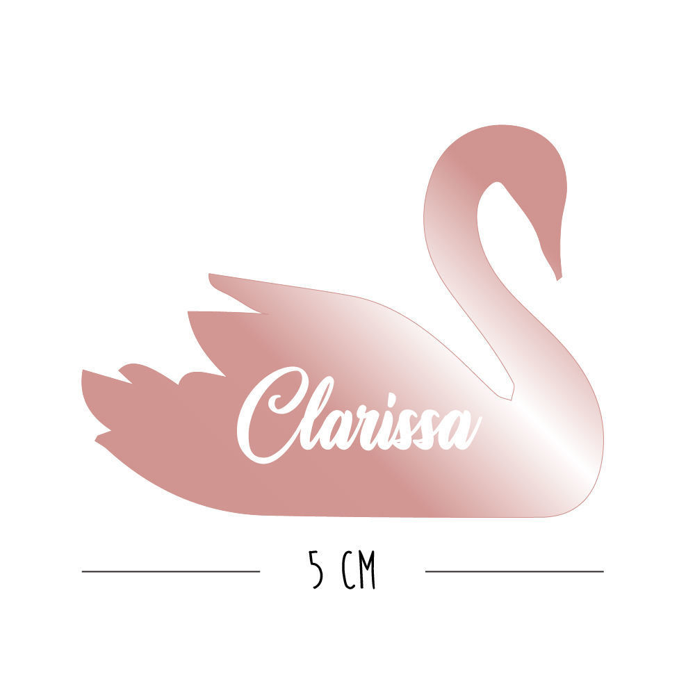 Partycolare- Sagoma cigno in plexiglass nome incisione