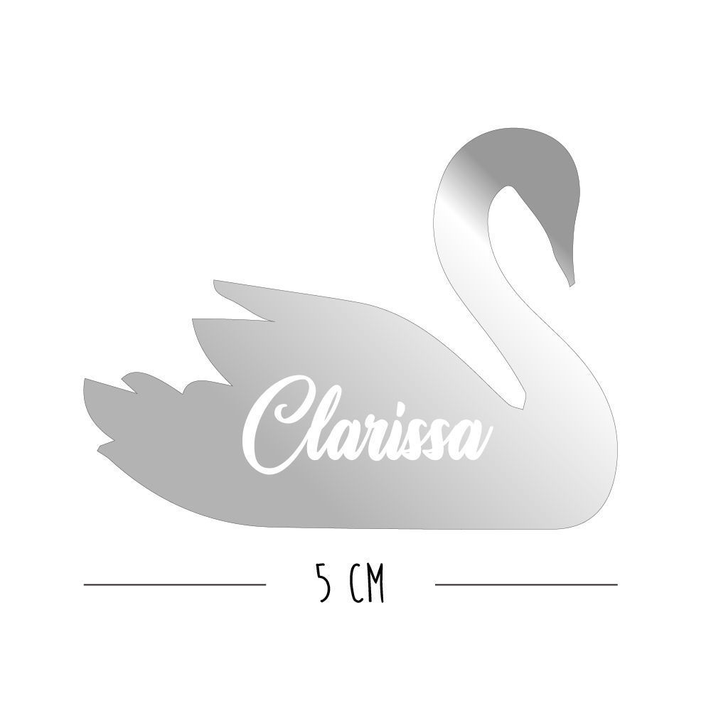 Partycolare- Sagoma cigno in plexiglass nome incisione